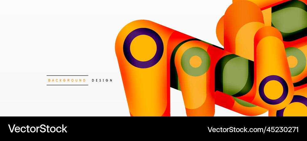 Abstract geometric shapes background color shapes Vector Image