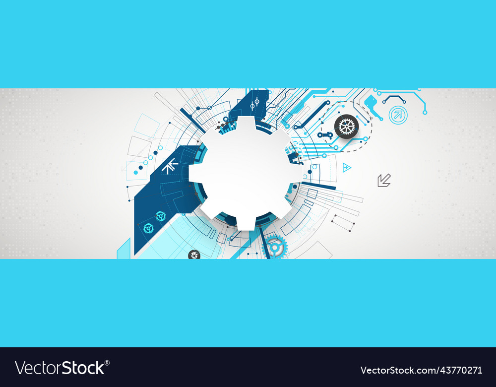 Abstract technological background with various Vector Image
