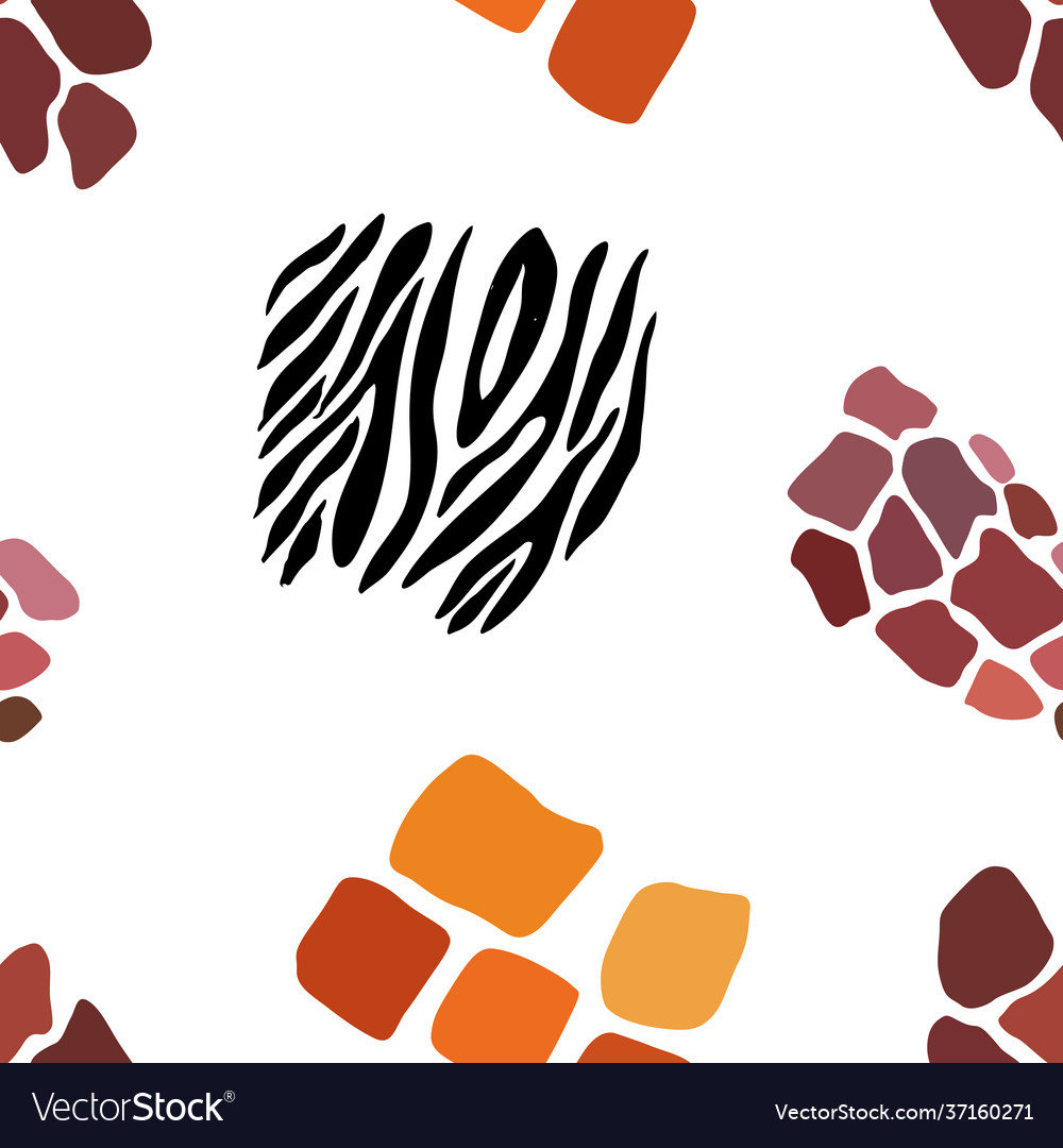 Animal mix print seamless pattern abstract Vector Image
