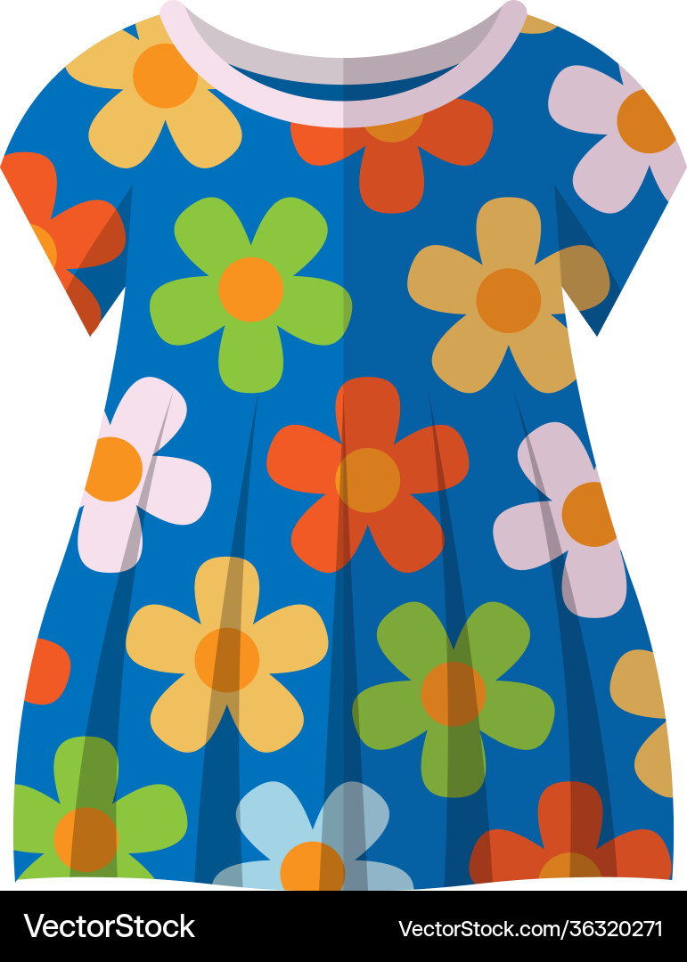 Baby dress flat isolated on white Royalty Free Vector Image