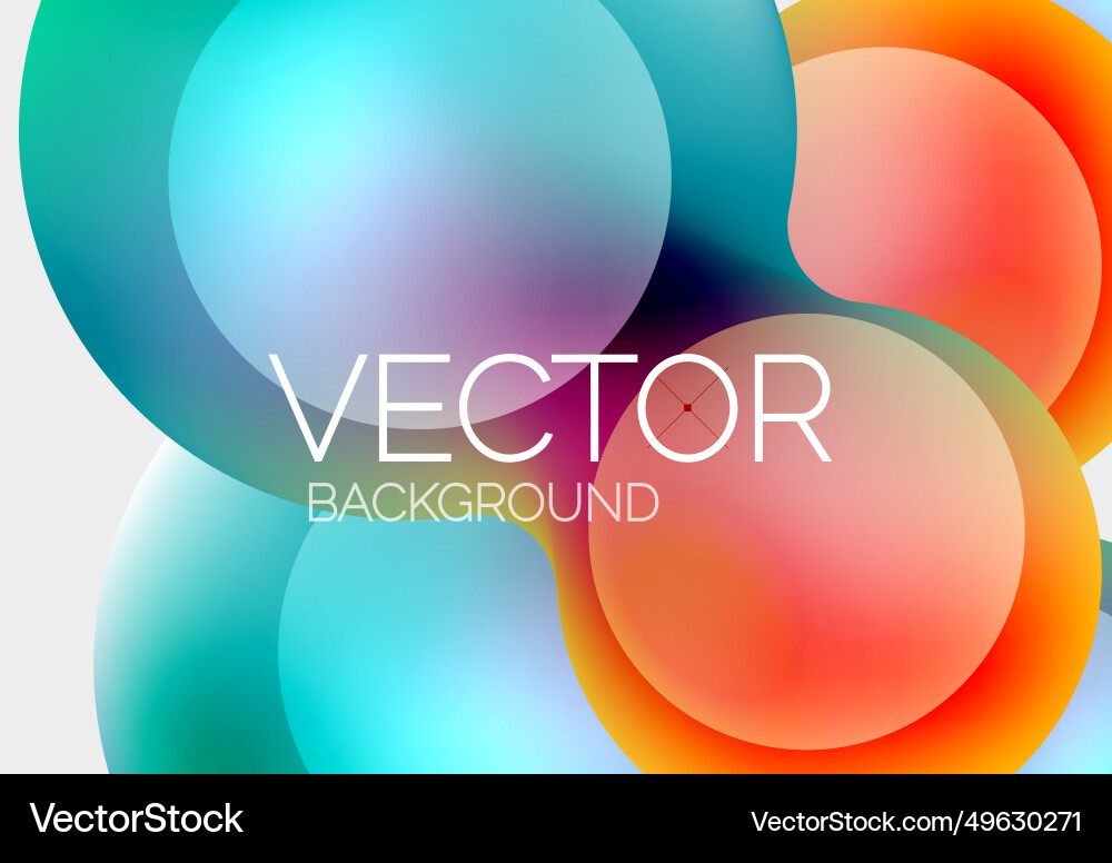 Beautiful flowing round shapes and circles Vector Image