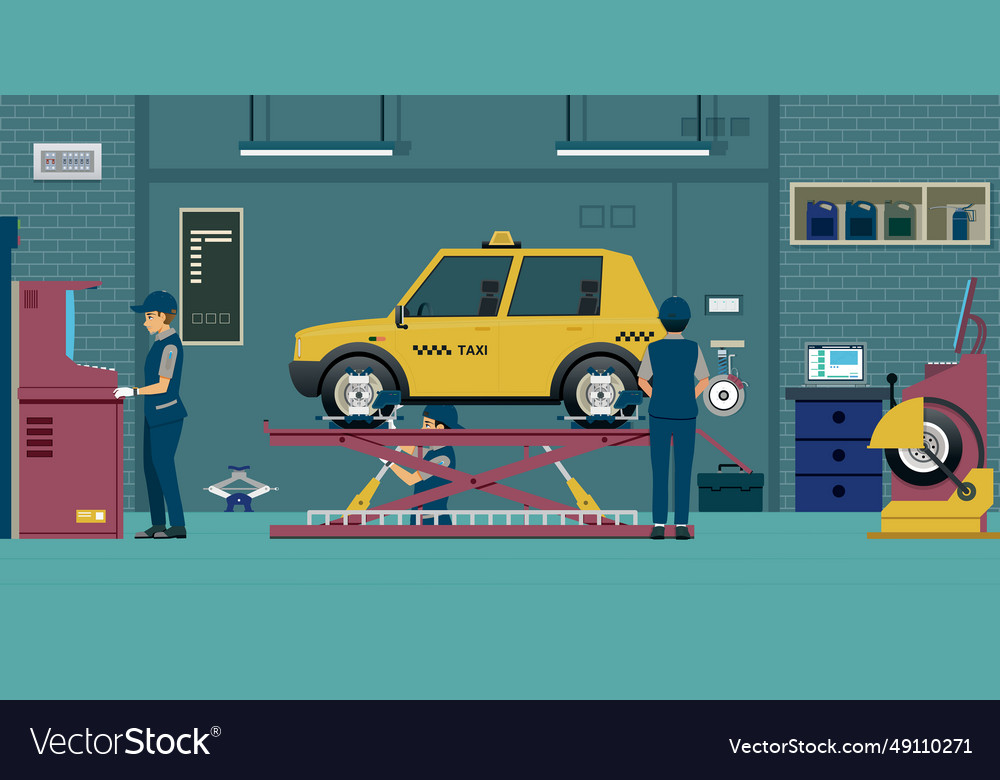 Car alignment Royalty Free Vector Image - VectorStock