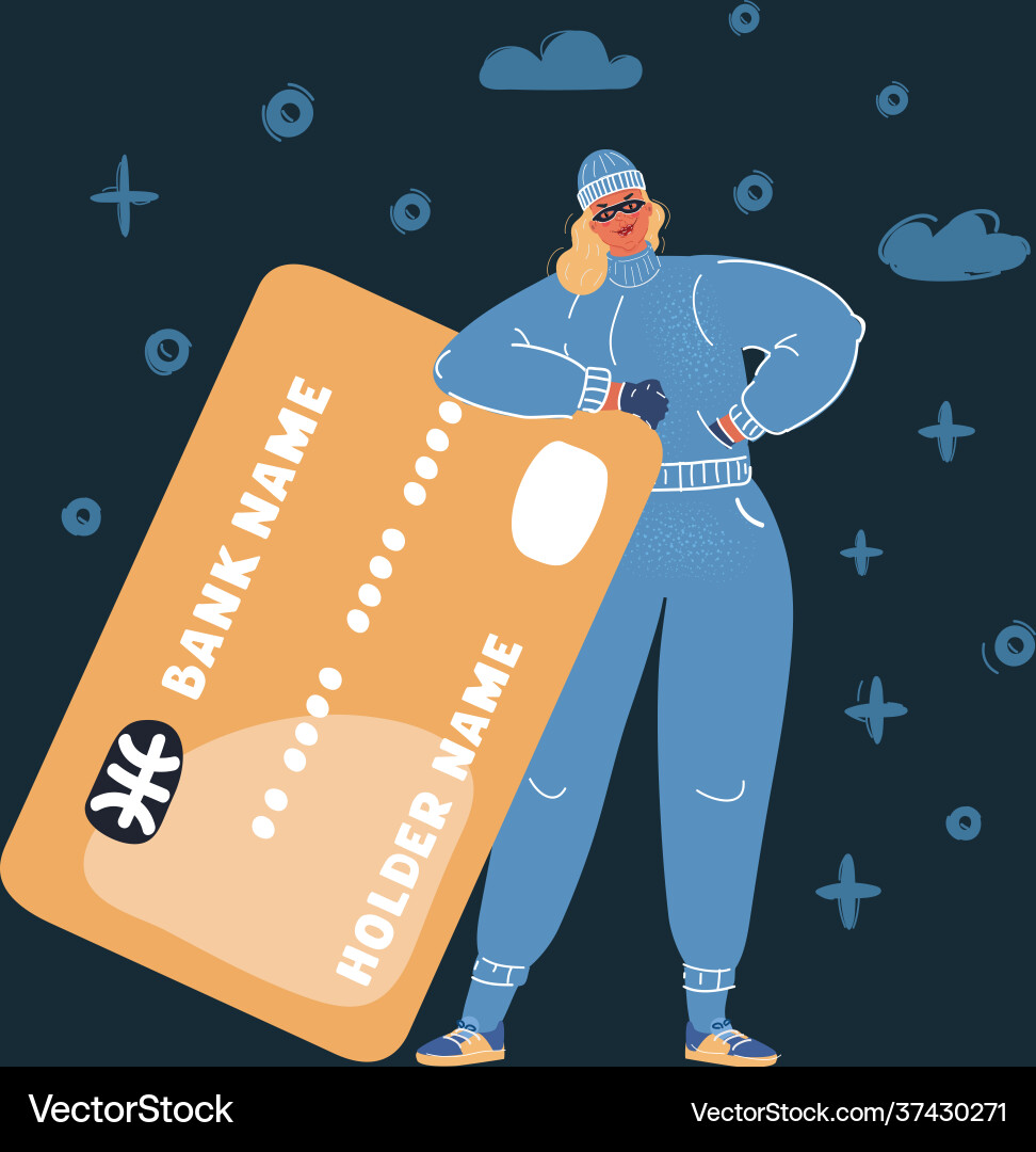Cartoon woman thief Royalty Free Vector Image - VectorStock