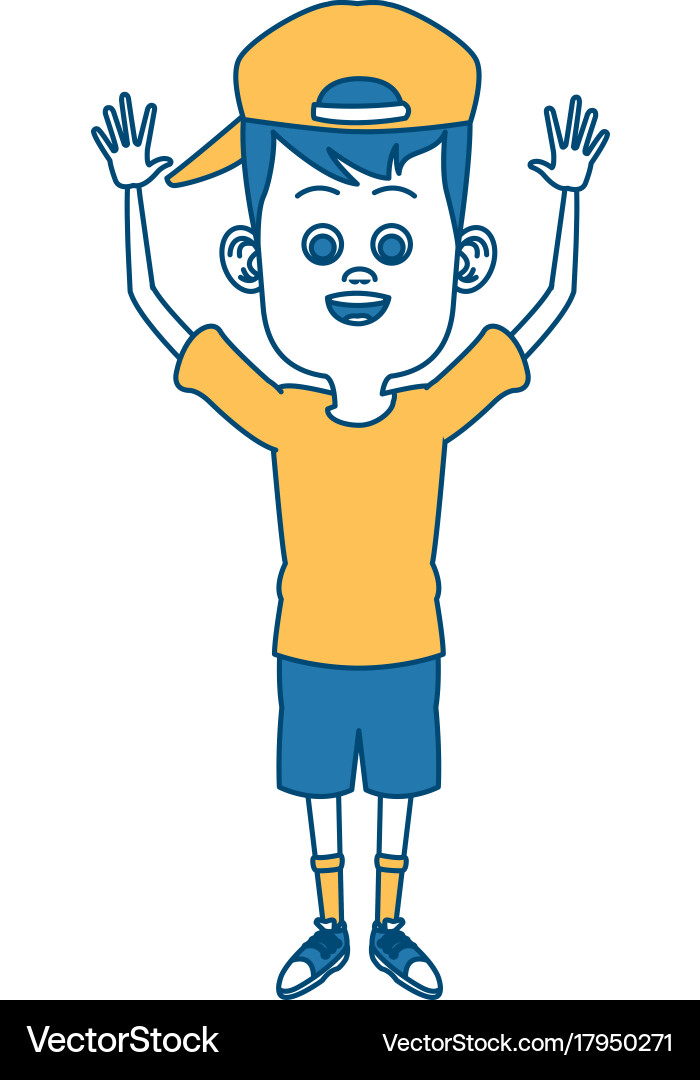 Cute and funny boy cartoon Royalty Free Vector Image