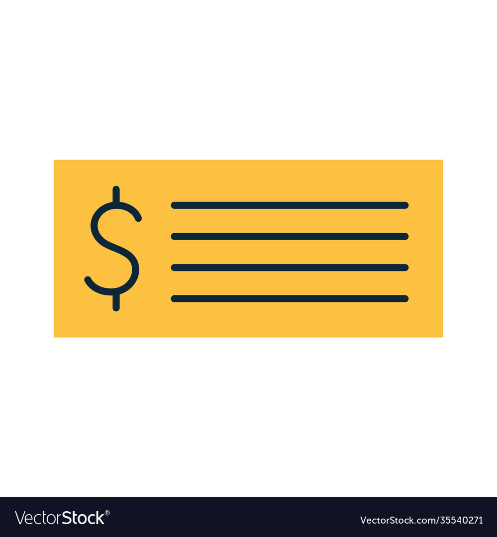 Dollar with a yellow color Royalty Free Vector Image