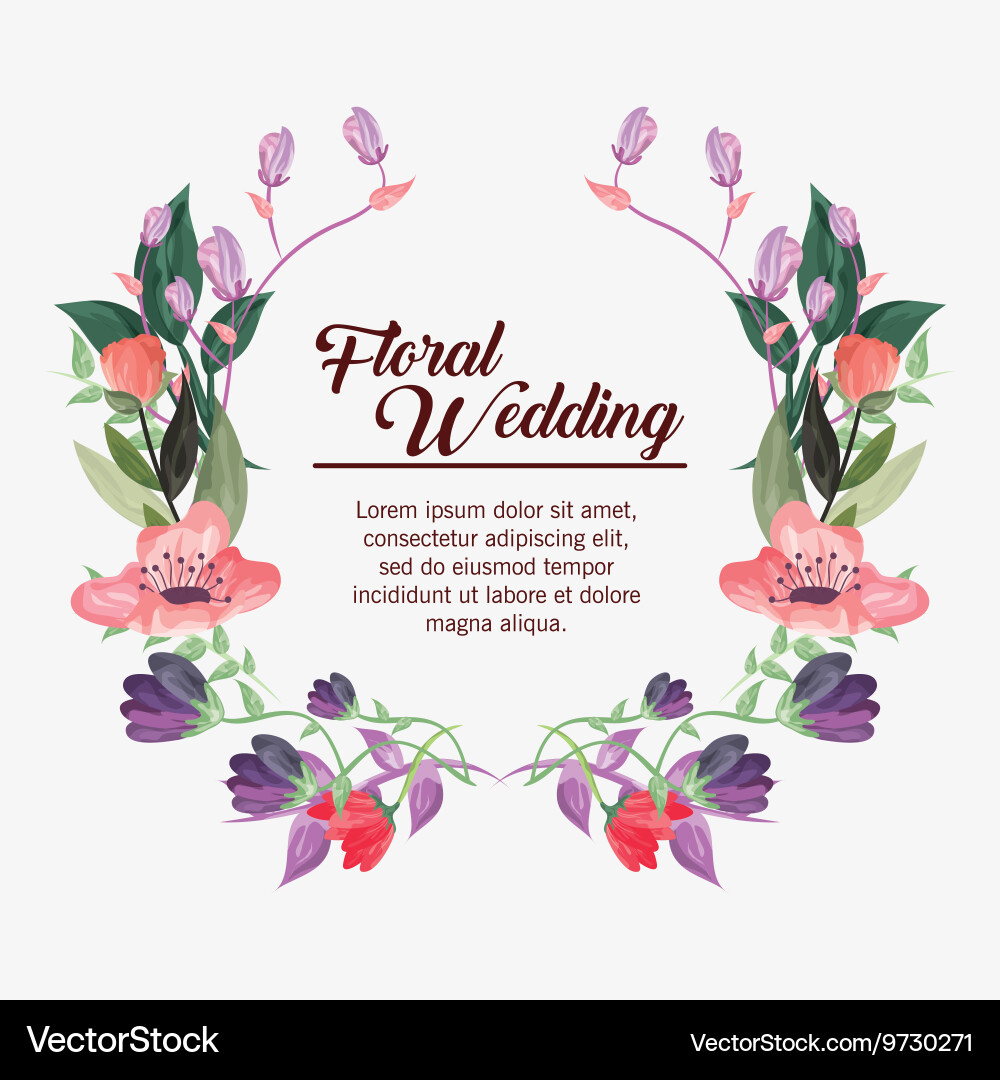 Drawing flower icon floral wedding design Vector Image