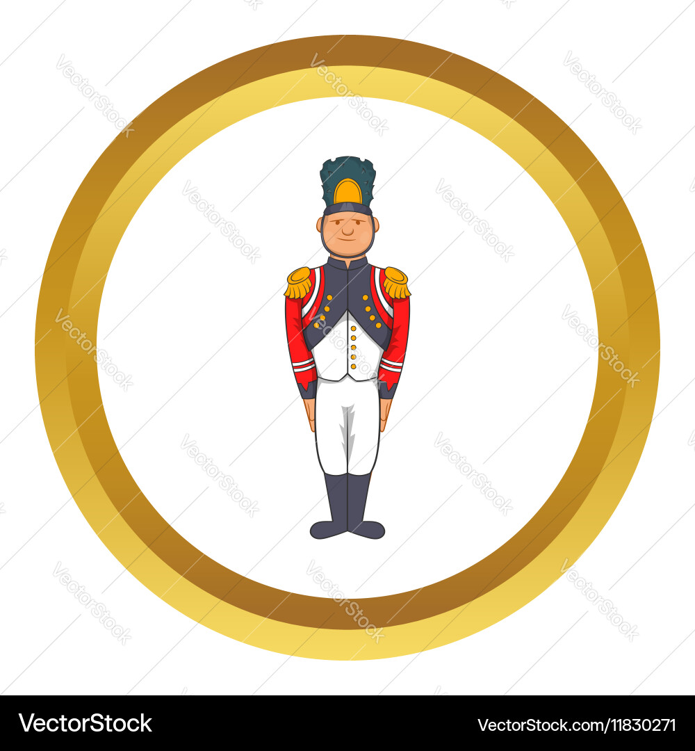French army soldier in uniform icon Royalty Free Vector