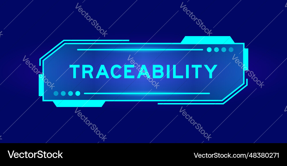 Futuristic hud banner that have word traceability Vector Image
