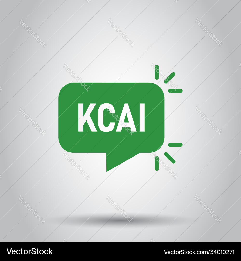 Kcal icon in flat style diet on white isolated Vector Image