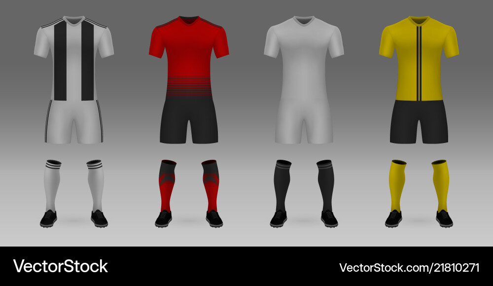 Mockup football team uniform Royalty Free Vector Image