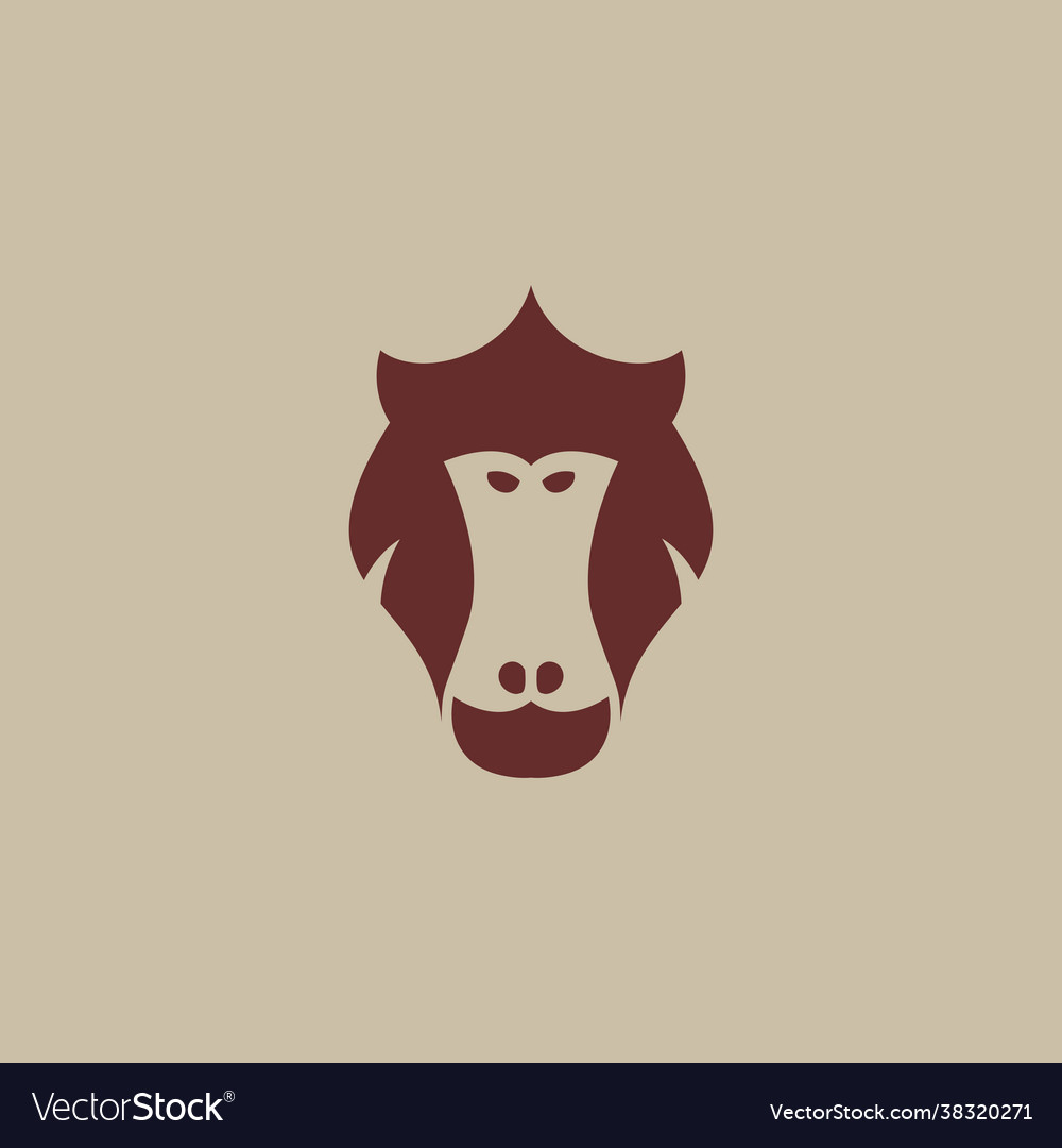 Monkey baboon logo icon Royalty Free Vector Image