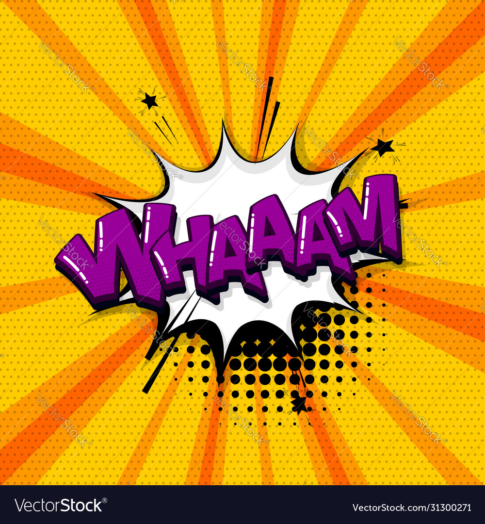 Pop art comic text Royalty Free Vector Image - VectorStock