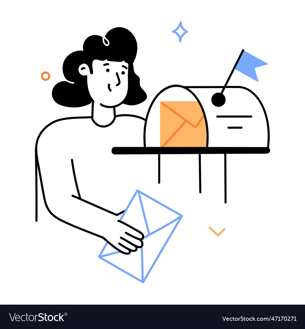 Sending mail Royalty Free Vector Image - VectorStock