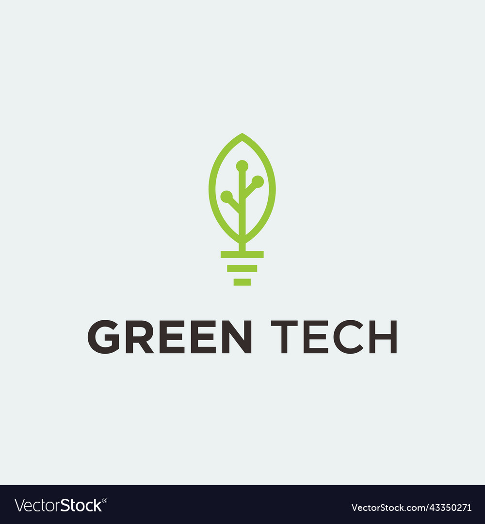 Technology tree logo design Royalty Free Vector Image