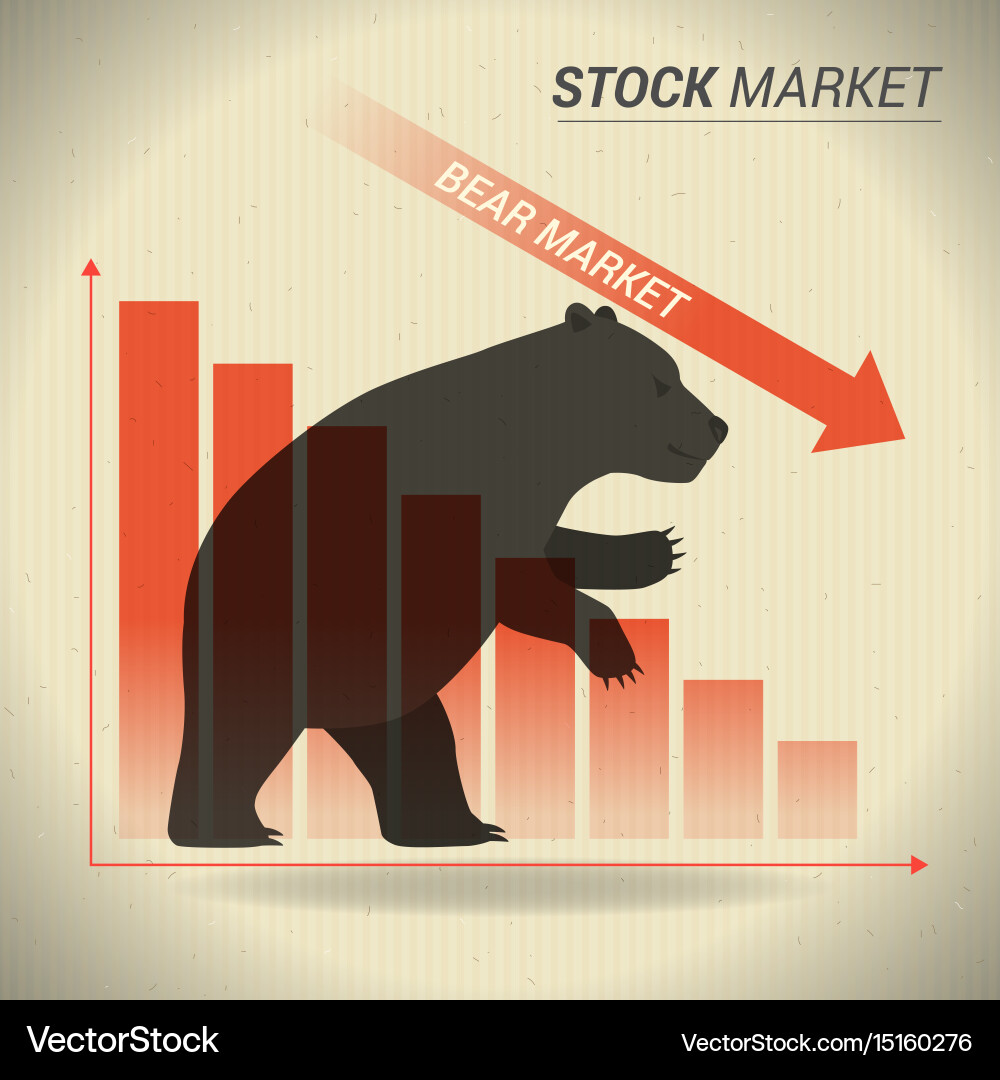 Bear market concept presents stock Royalty Free Vector Image