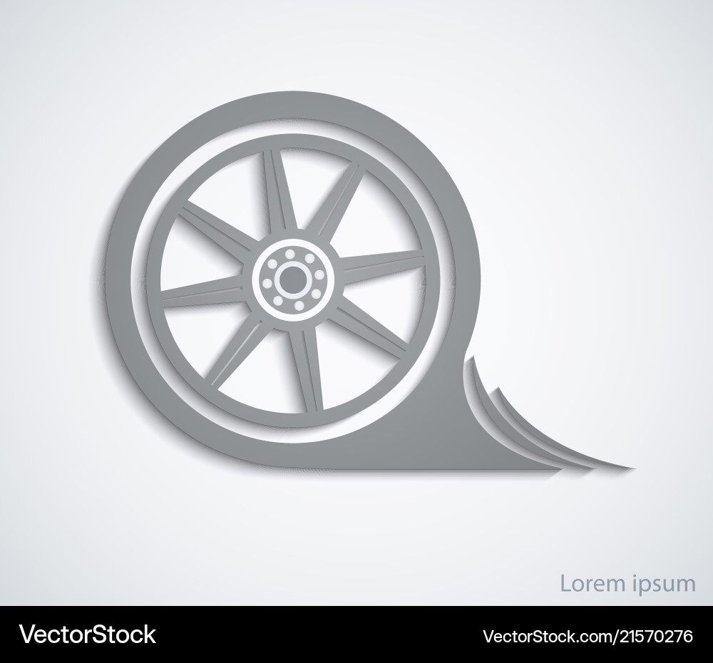 Car wheel abstract sign for your design Royalty Free Vector