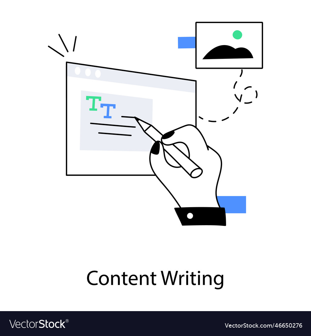 Content writing Royalty Free Vector Image - VectorStock