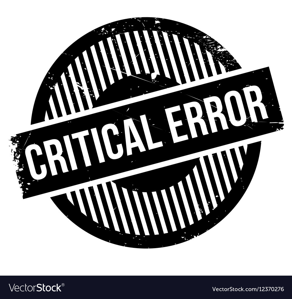 Critical error stamp Royalty Free Vector Image