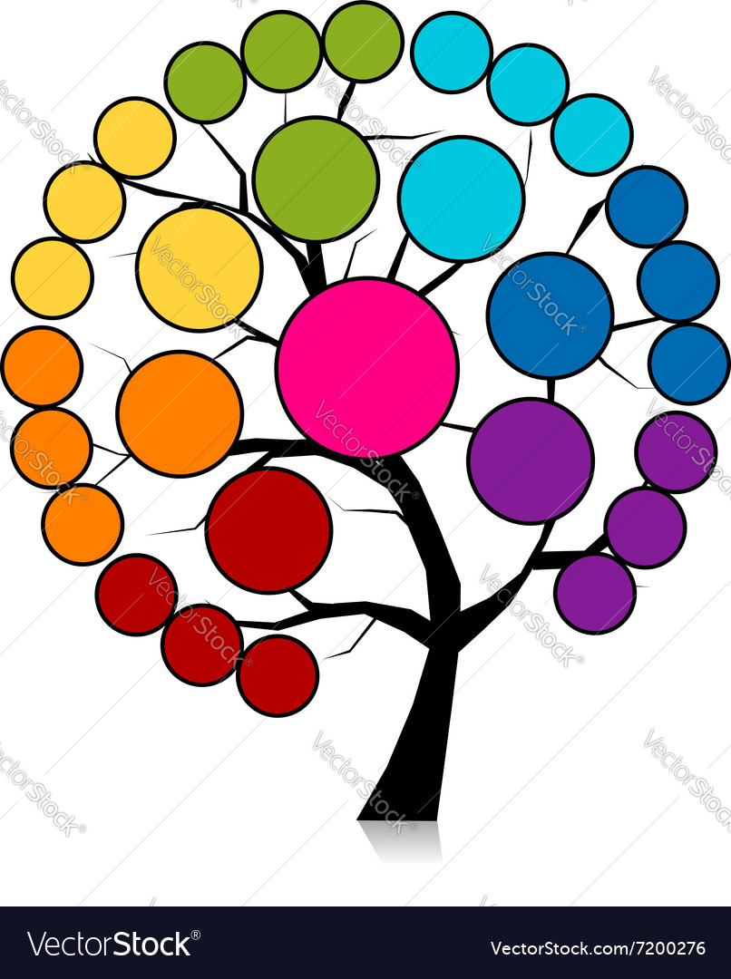 Infographic tree for your design Royalty Free Vector Image