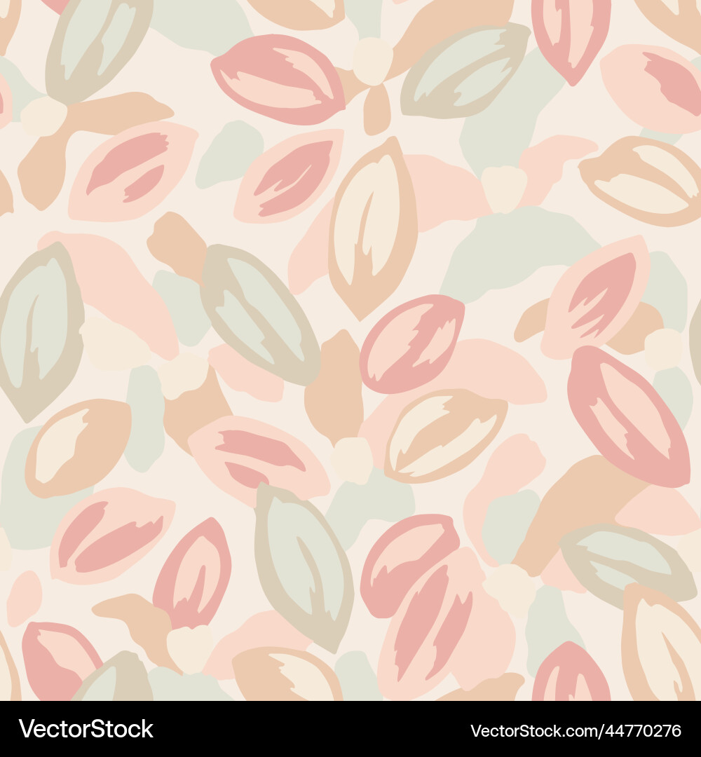 Leaf nature themed seamless pattern Royalty Free Vector