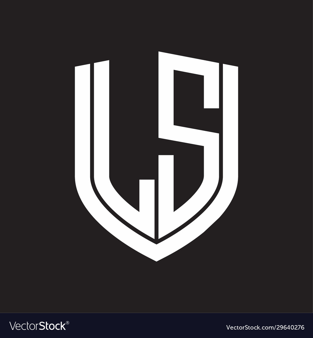 Ls logo monogram with emblem shield design Vector Image