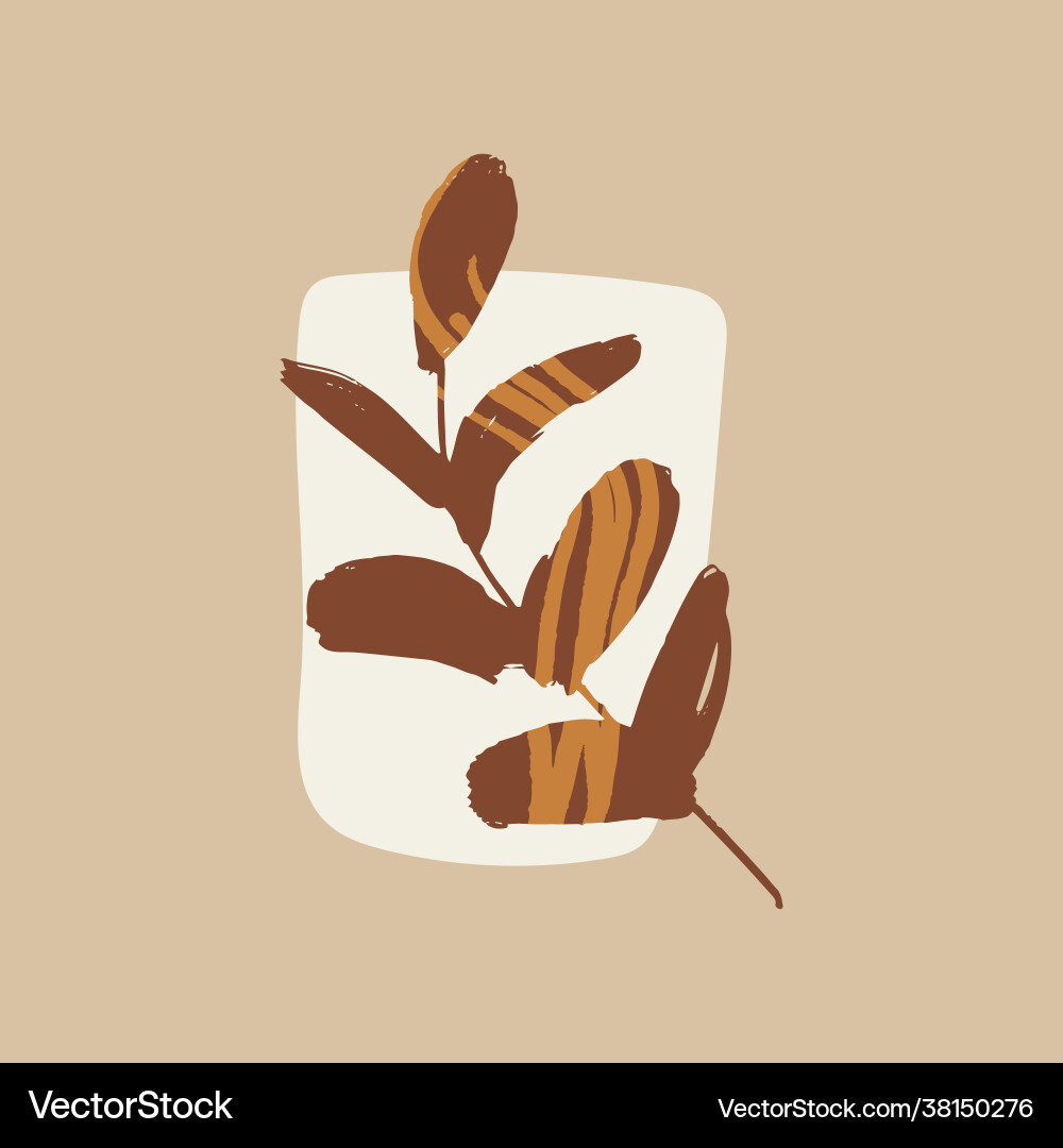 Modern abstract art scandinavian autumn Royalty Free Vector