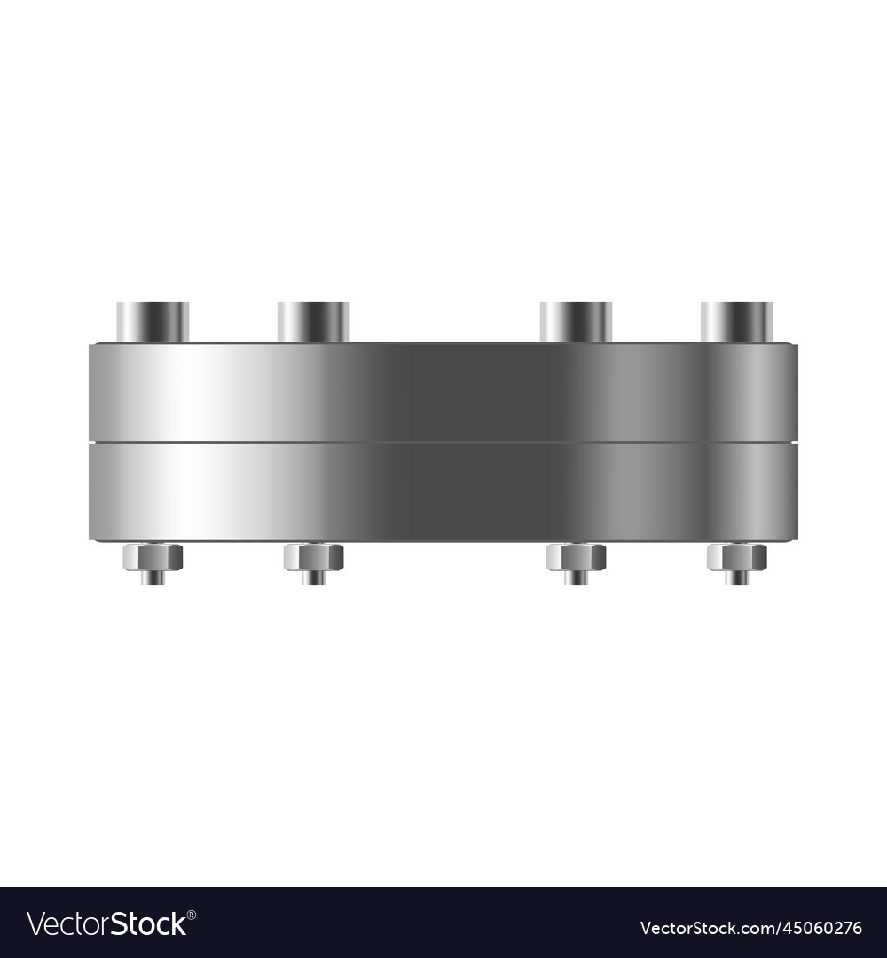 Pipe connection realistic composition Royalty Free Vector