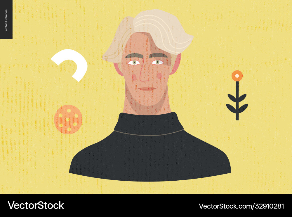 Beautiful people portraits Royalty Free Vector Image