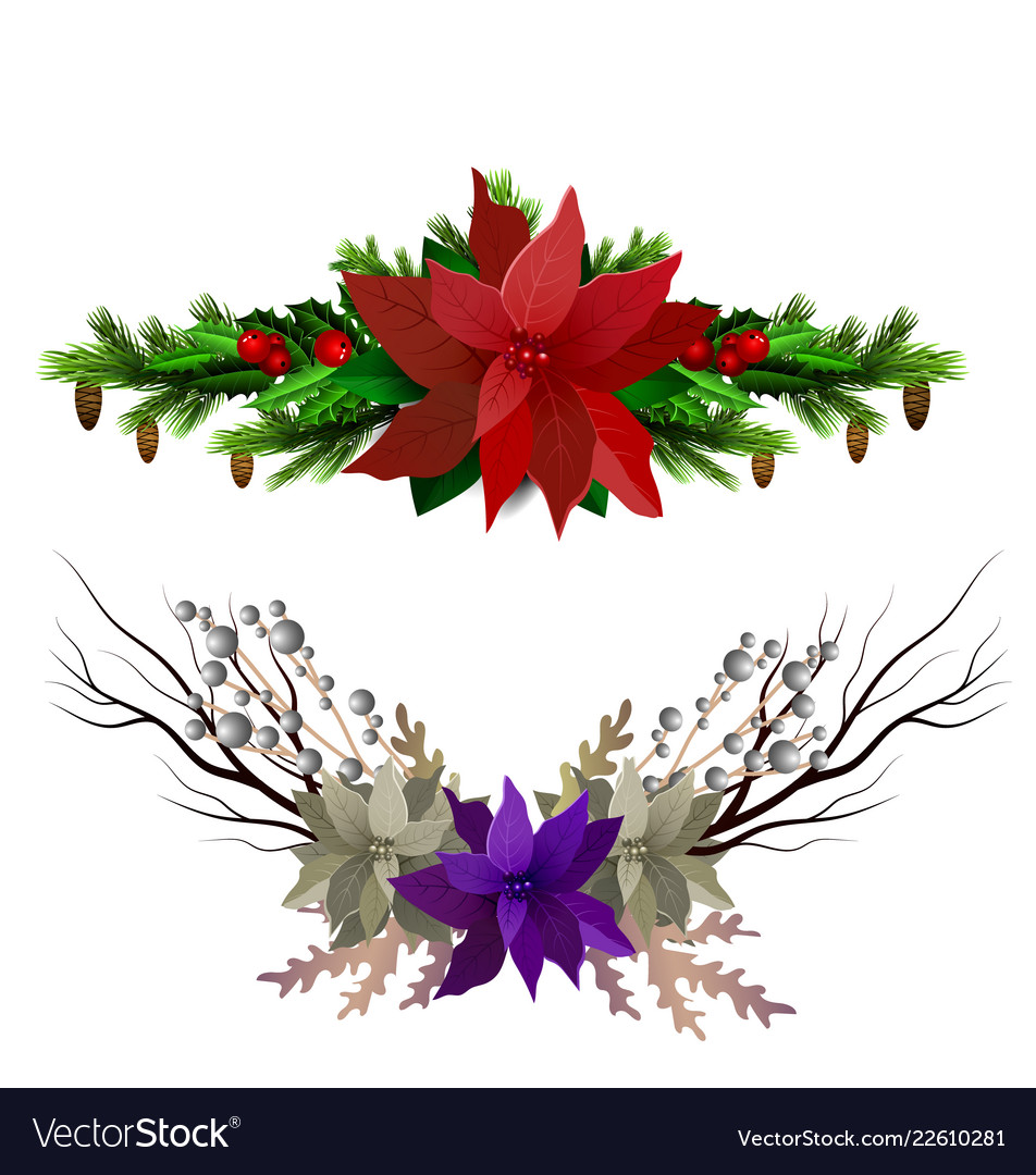 Christmas decoration set Royalty Free Vector Image