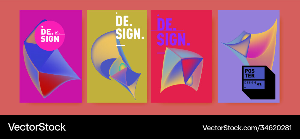 Colorful abstract liquid and fluid poster Vector Image