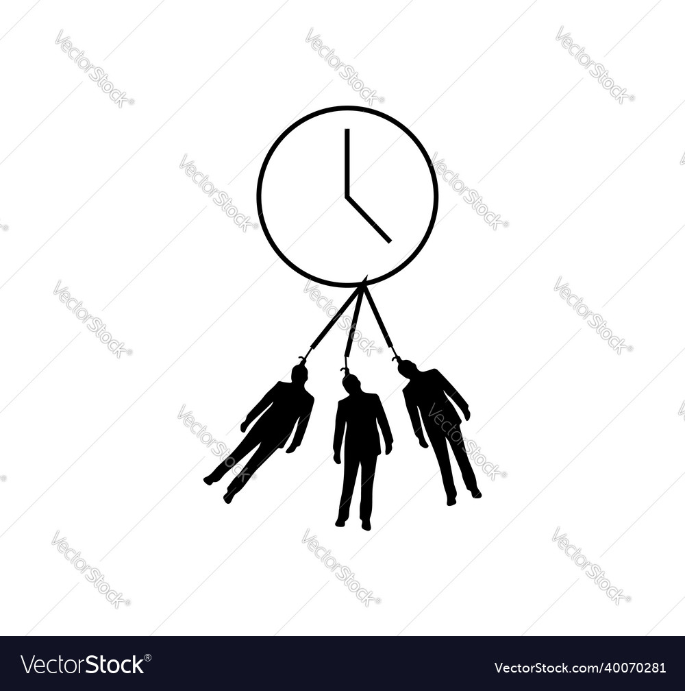 Death by clock Royalty Free Vector Image - VectorStock