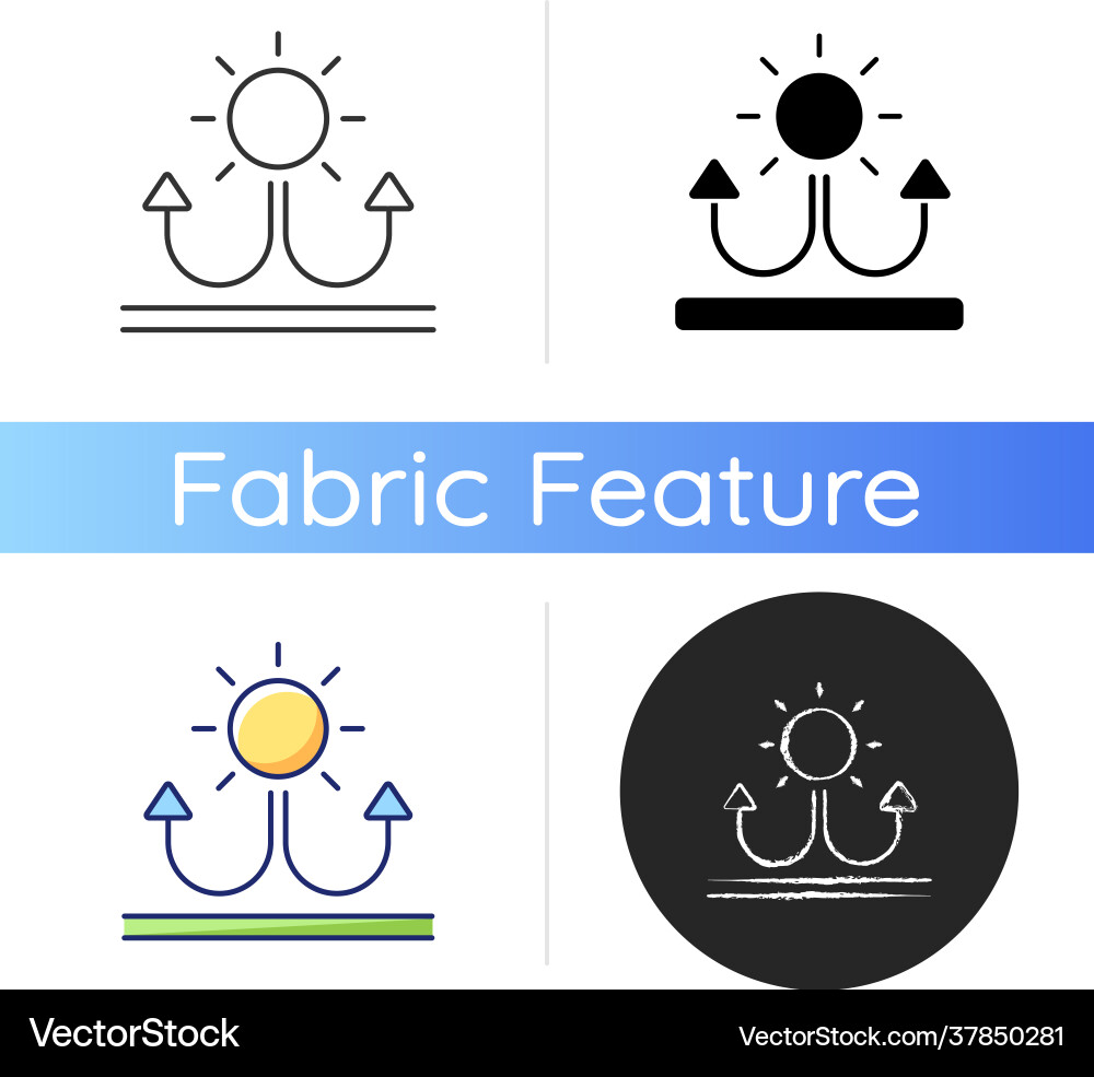 Fabric with reflective parts icon Royalty Free Vector Image