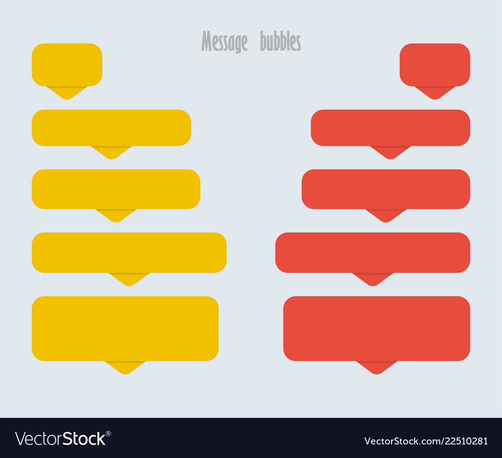 Messages bubbles flat design speech Royalty Free Vector