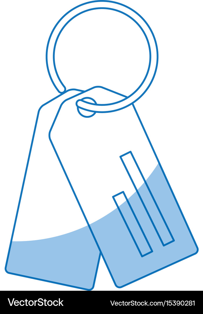 Paper tag with ring market empty icon Royalty Free Vector
