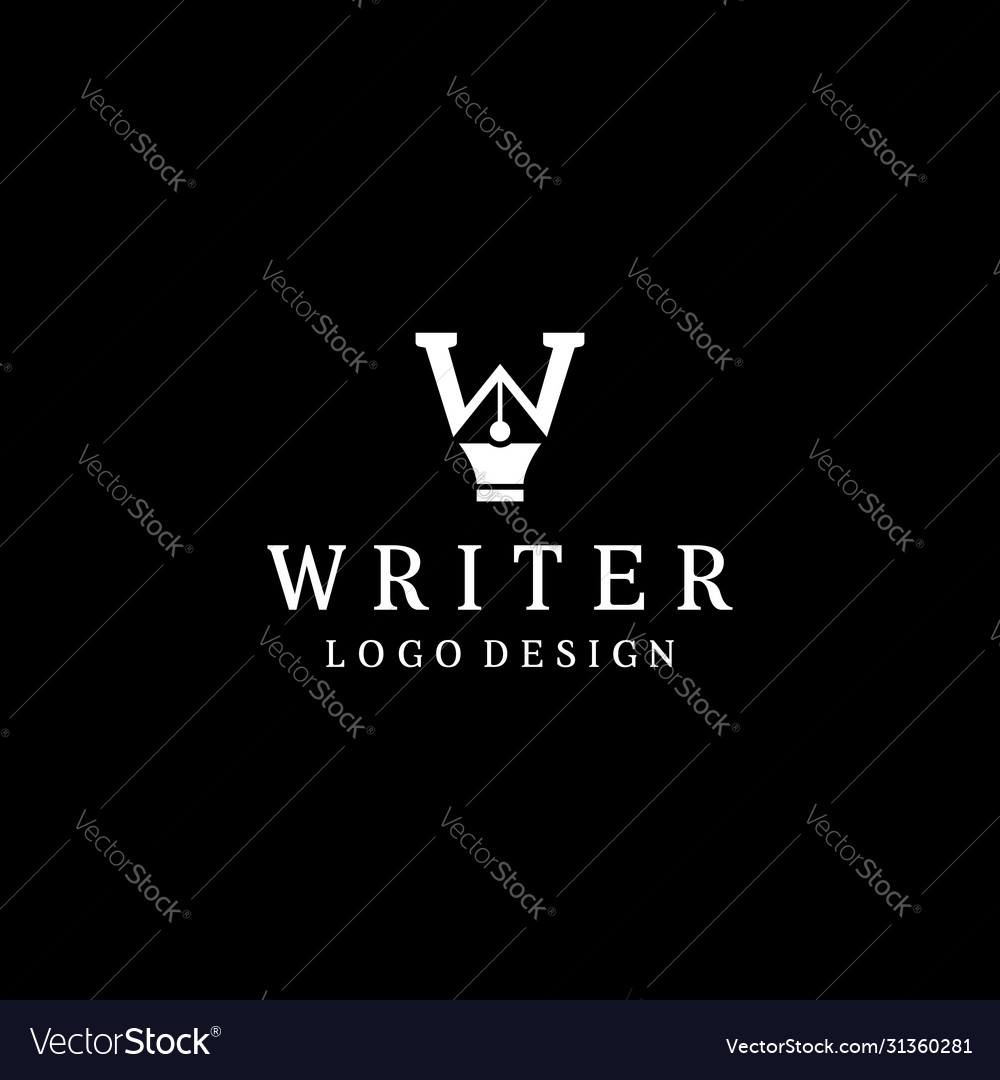 Pen logo Royalty Free Vector Image - VectorStock
