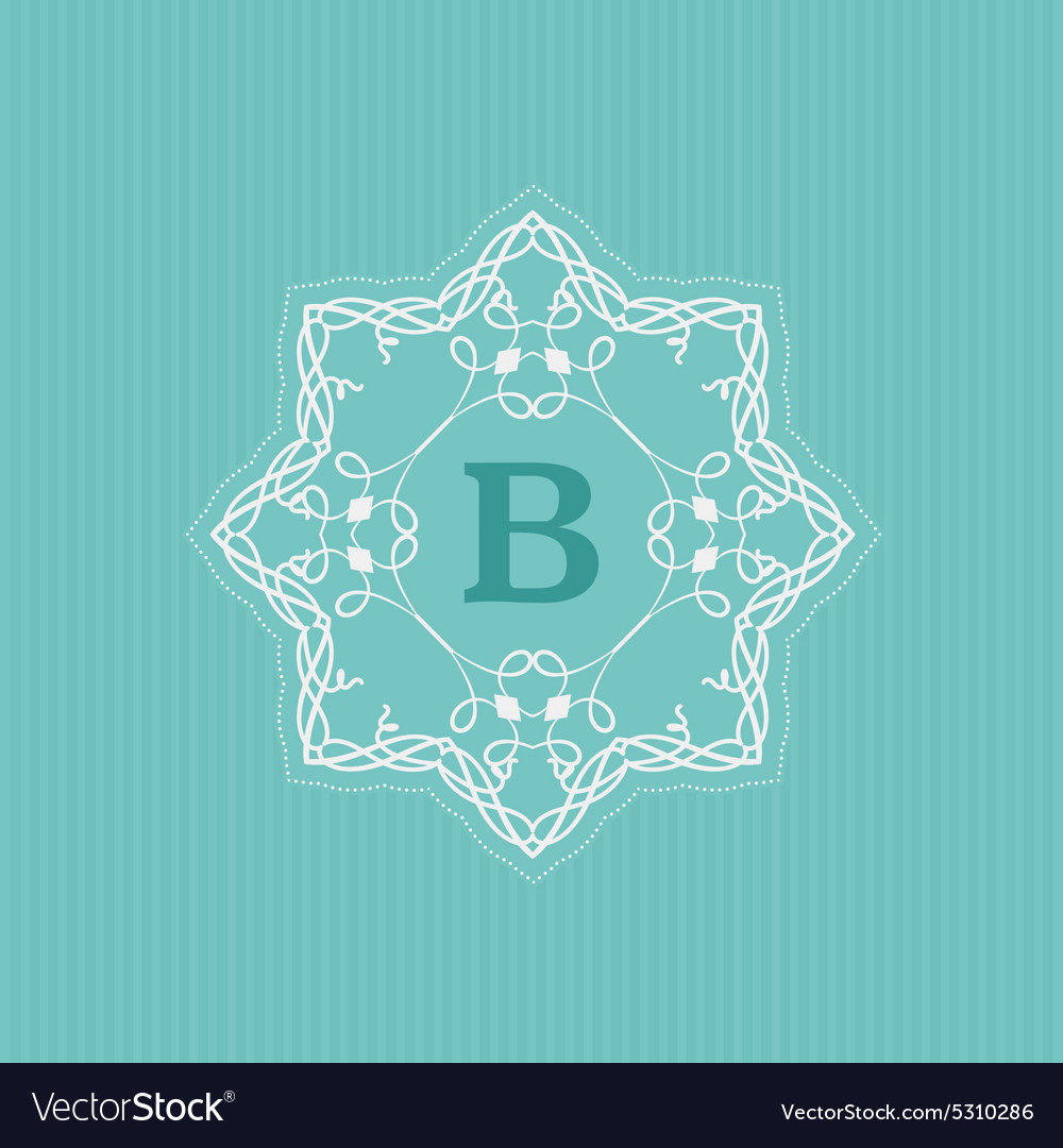 Decorative monogram background Royalty Free Vector Image