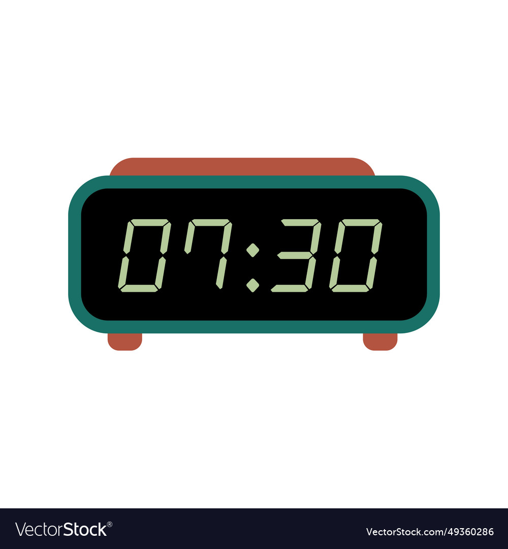 Digital clock icon Royalty Free Vector Image - VectorStock