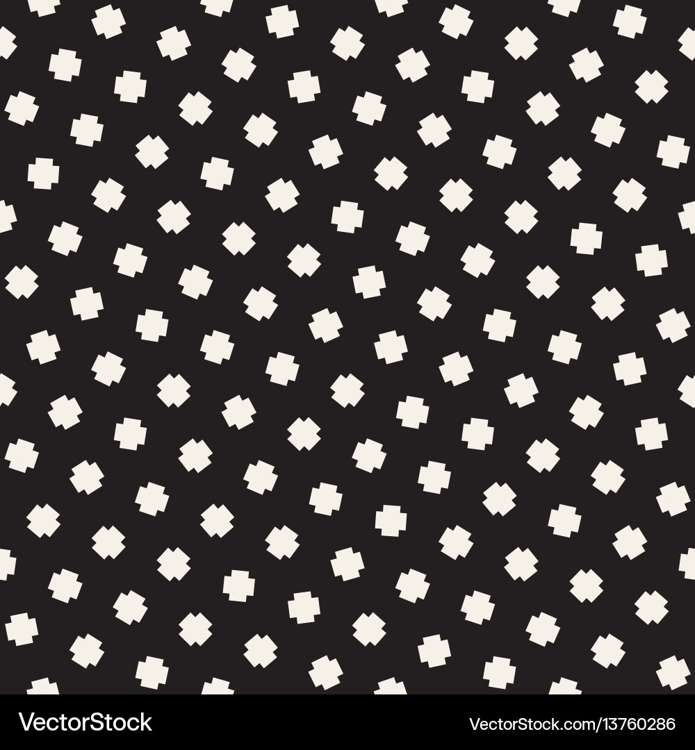 Geometric scattered shapes seamless black Vector Image