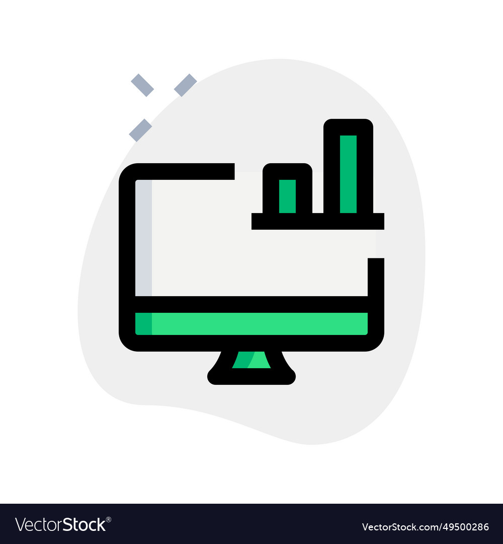 Graphical representation of data on desktop Vector Image