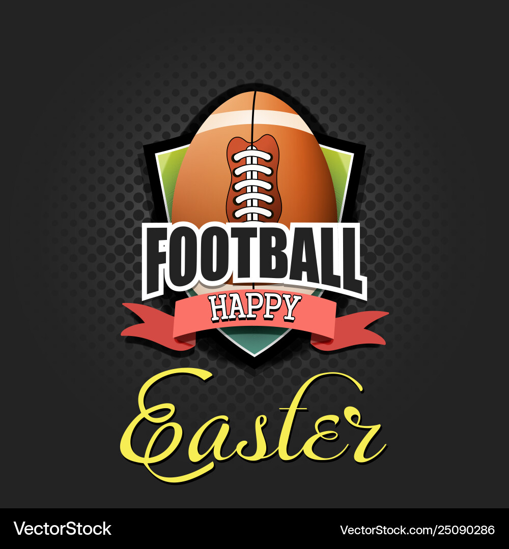 Happy easter egg in form a football ball Vector Image