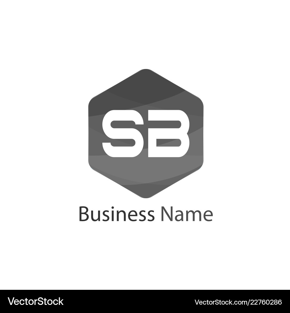 Initial letter sb logo template design Royalty Free Vector