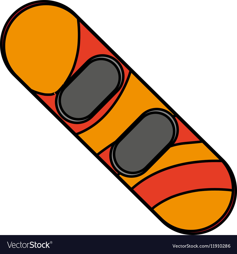 Isolated snowboard of winter sport design Vector Image