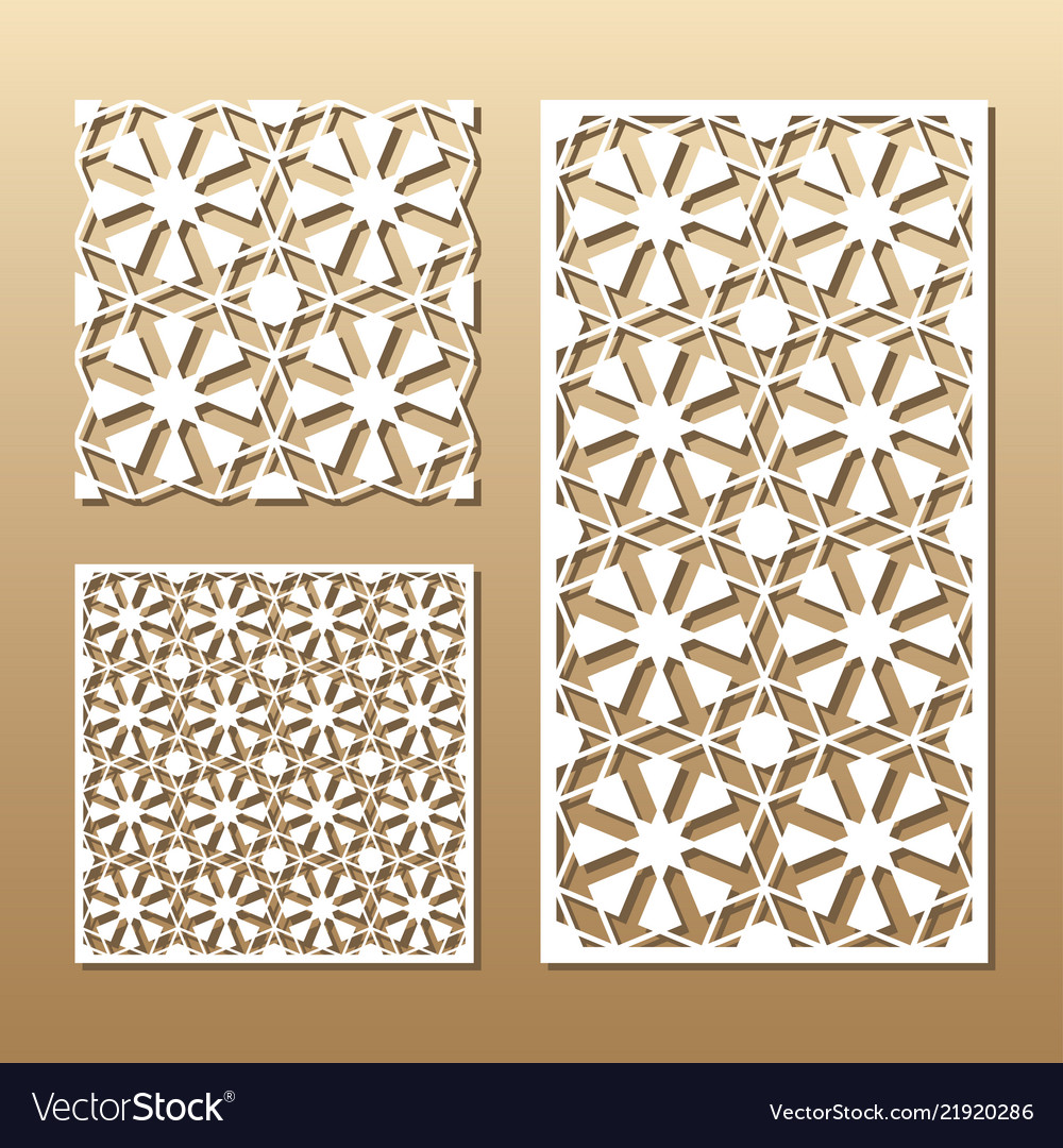 Laser cut panel Royalty Free Vector Image - VectorStock