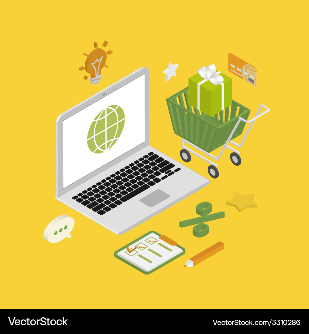 Online shopping Royalty Free Vector Image - VectorStock