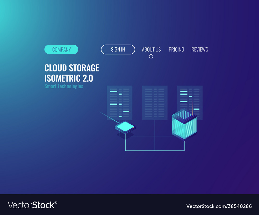 Server room banner proxy vpn technology cloud Vector Image