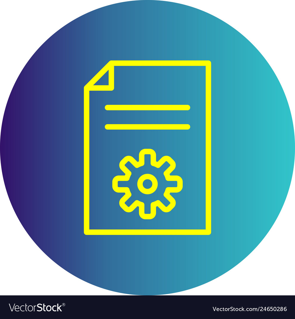 Setting document icon Royalty Free Vector Image