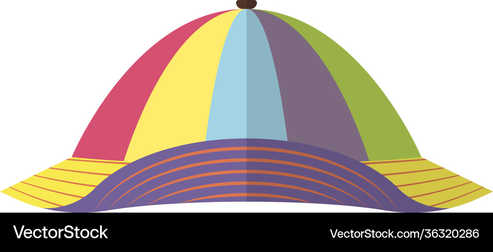 Striped kids cap or hat isolated on white Vector Image