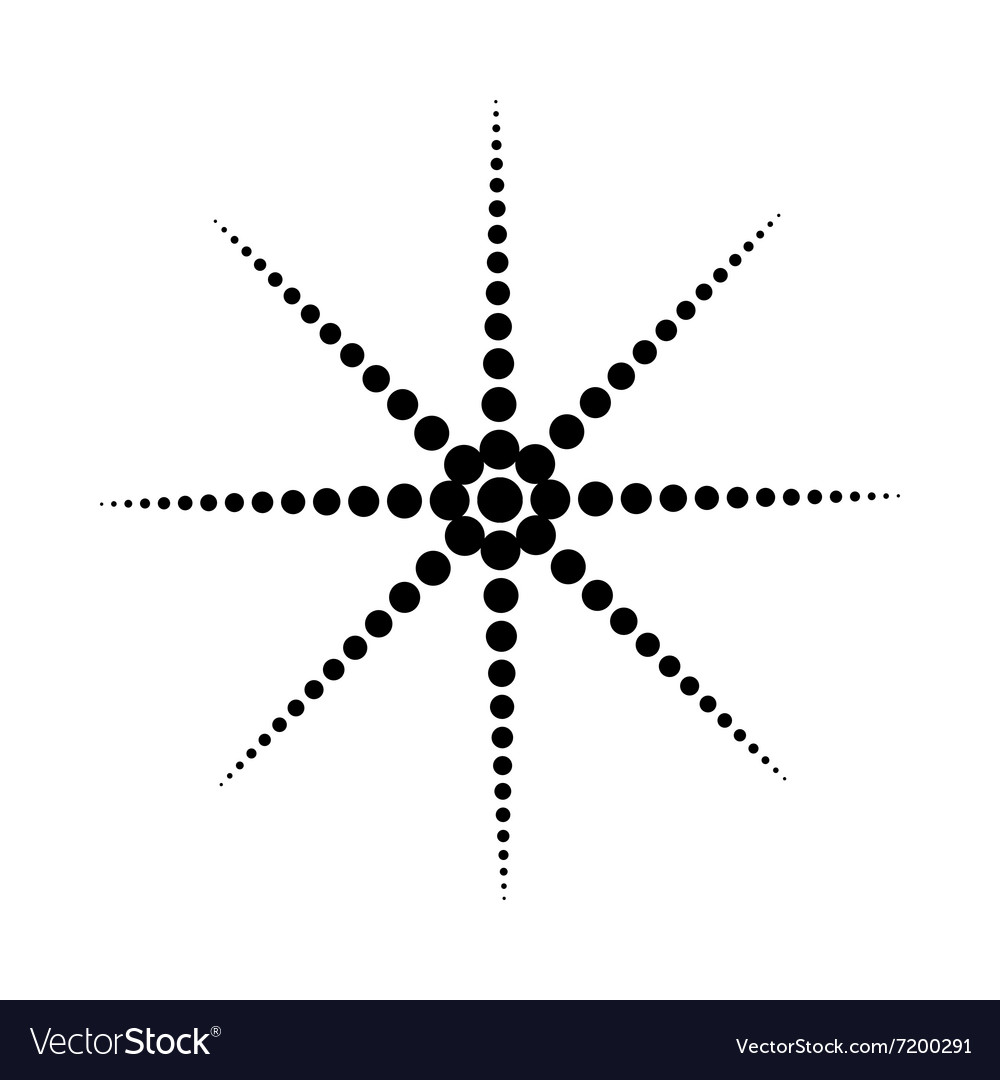 Abstract dotted shape design element Royalty Free Vector