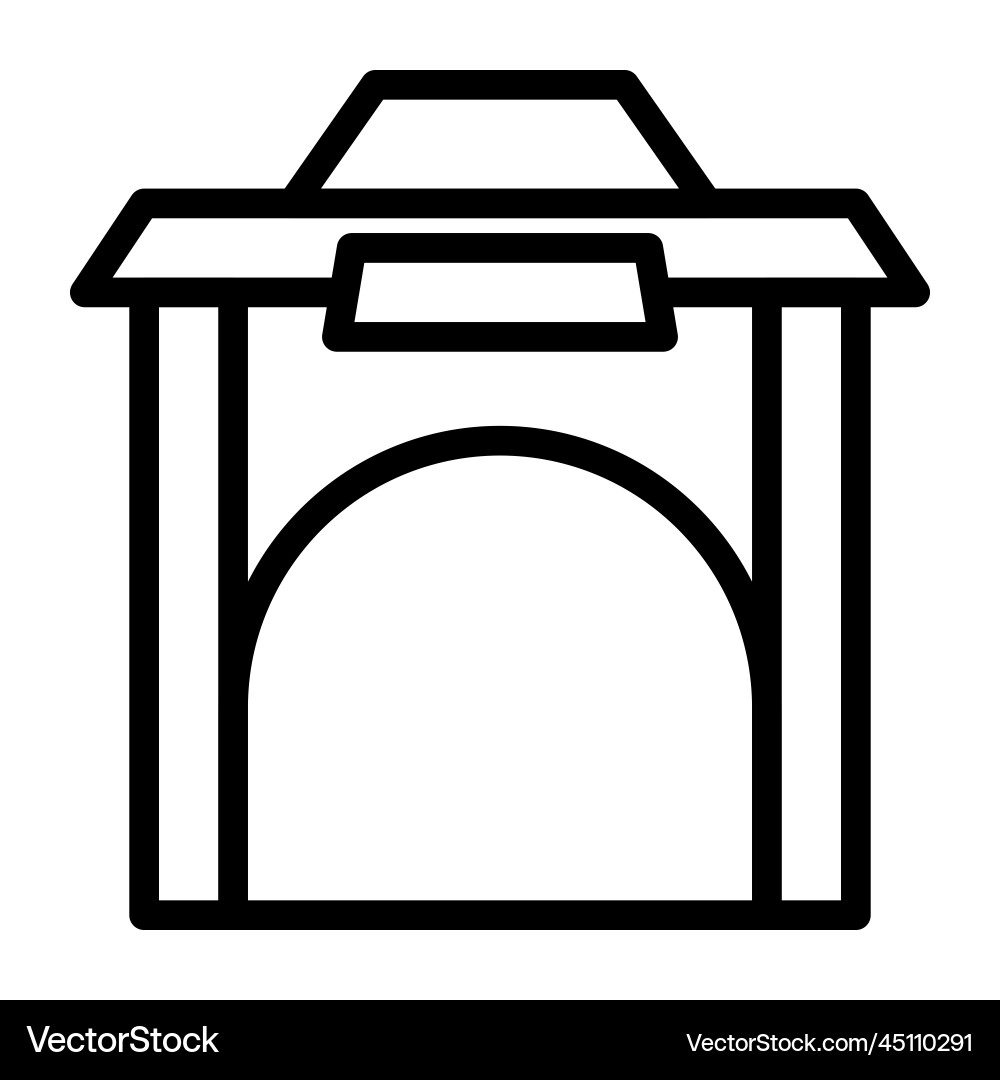 Arch and logo icon new year perfect Royalty Free Vector