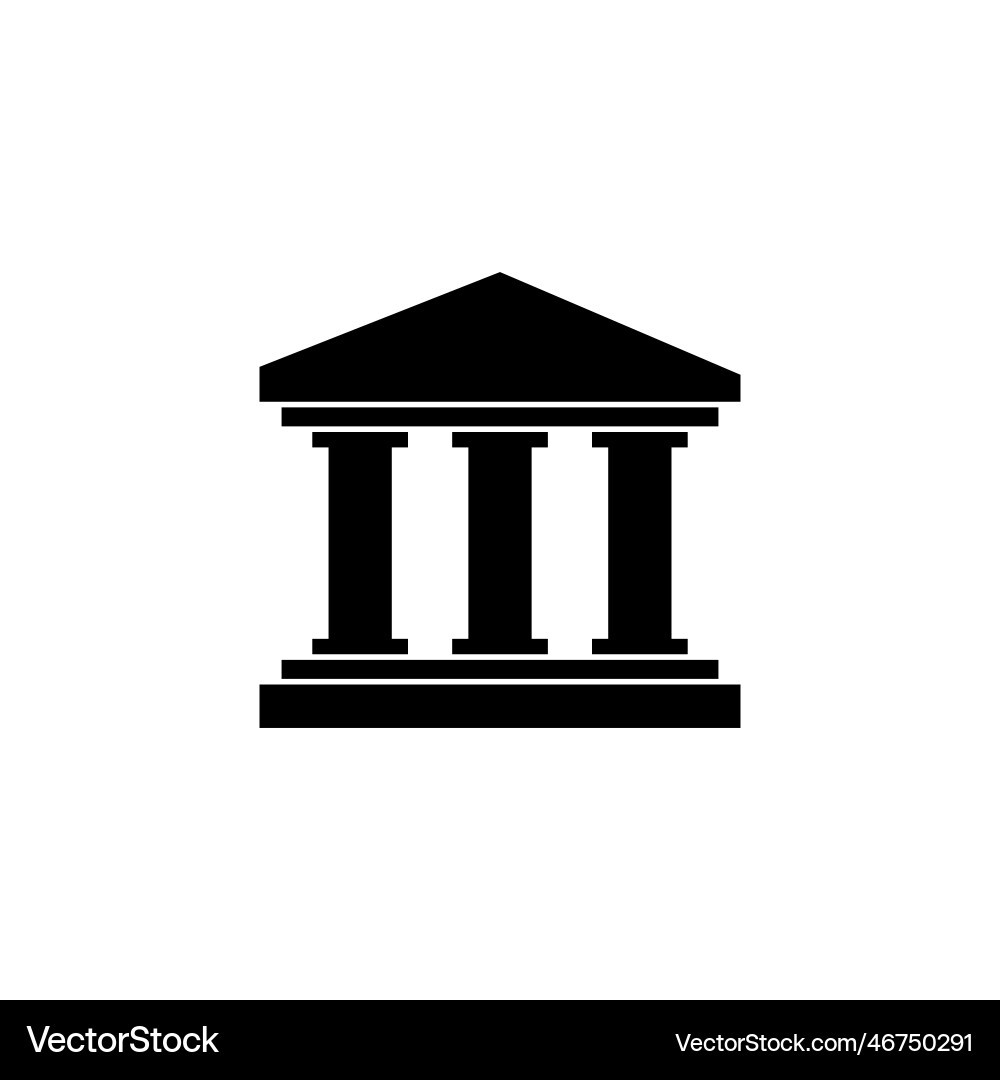 Bank icon icon museum university Royalty Free Vector Image